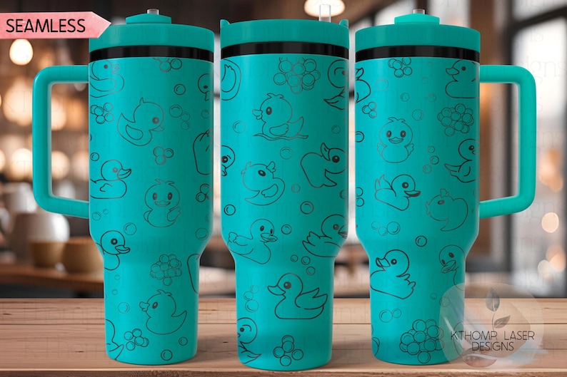 Rubber Ducks Laser SVG Wrap for 30oz and 40oz Handled Tumblers - Etsy