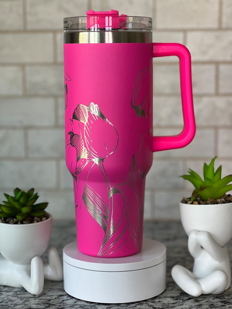 Tulips Laser SVG Wrap for 30oz and 40oz Handled Tumblers - Etsy