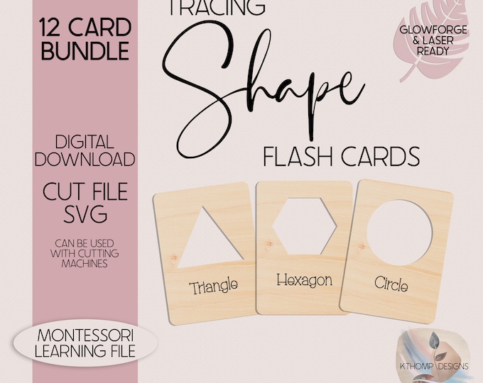 Wooden Shape Flash Cards - SVG File - Glowforge *laser Tested!* - Etsy ...