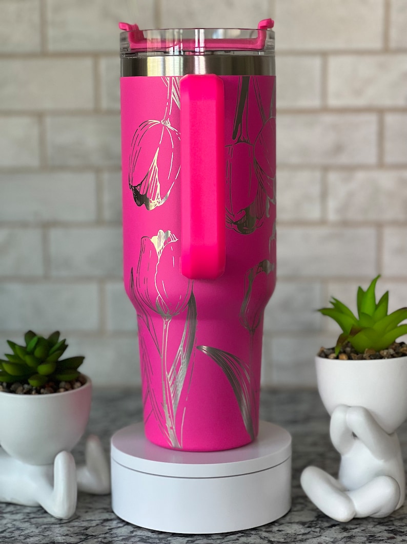 Tulips Laser SVG Wrap for 30oz and 40oz Handled Tumblers - Etsy