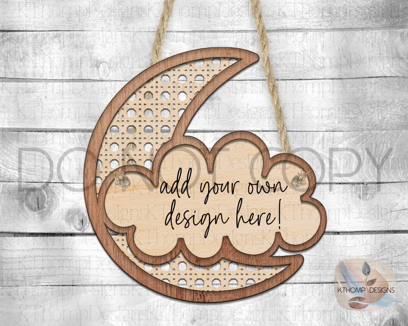 Cane Rattan Moon & Cloud Sign Design Instant Digital - Etsy