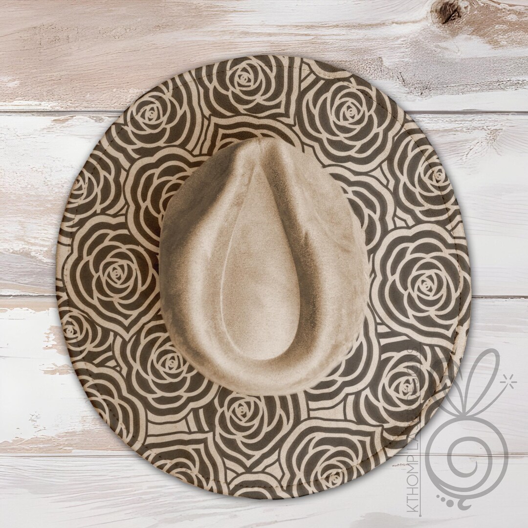 Roses Burst Wide Brim Hat Laser Engraving SVG - Etsy