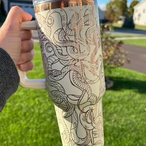 Snakes Snakes and More Snakes Laser Engraved Full Wrap Design for 40oz ...