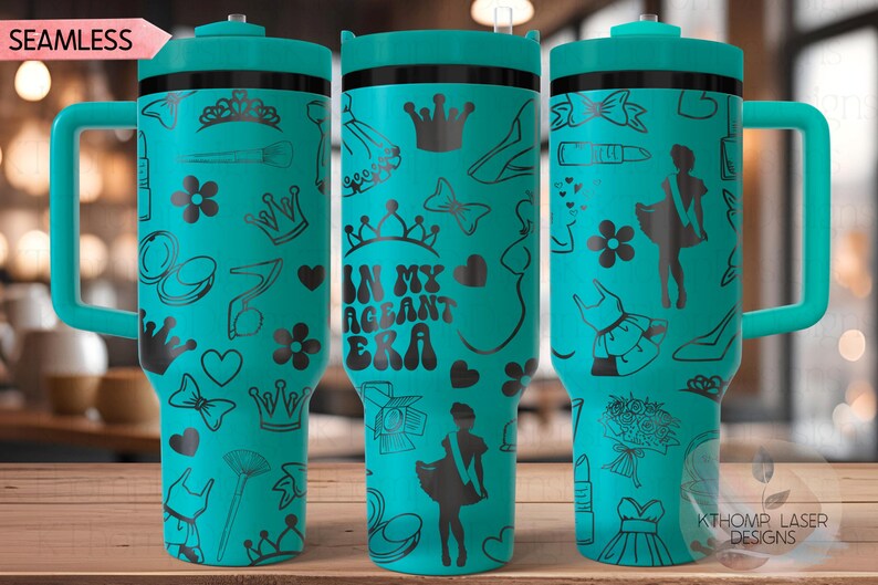 Pageant Era Laser SVG Wrap for 30oz and 40oz Handled Tumblers - Etsy