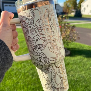 Snakes Snakes and More Snakes Laser Engraved Full Wrap Design for 40oz ...
