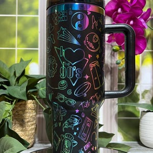 90's Throwback Laser Engraved Full Wrap Design for 40oz Tumbler ...