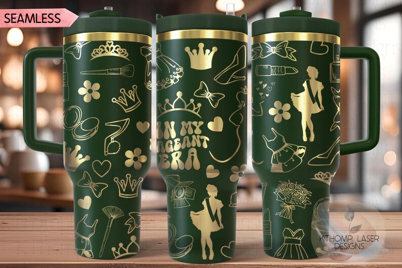 Pageant Era Laser SVG Wrap for 30oz and 40oz Handled Tumblers - Etsy