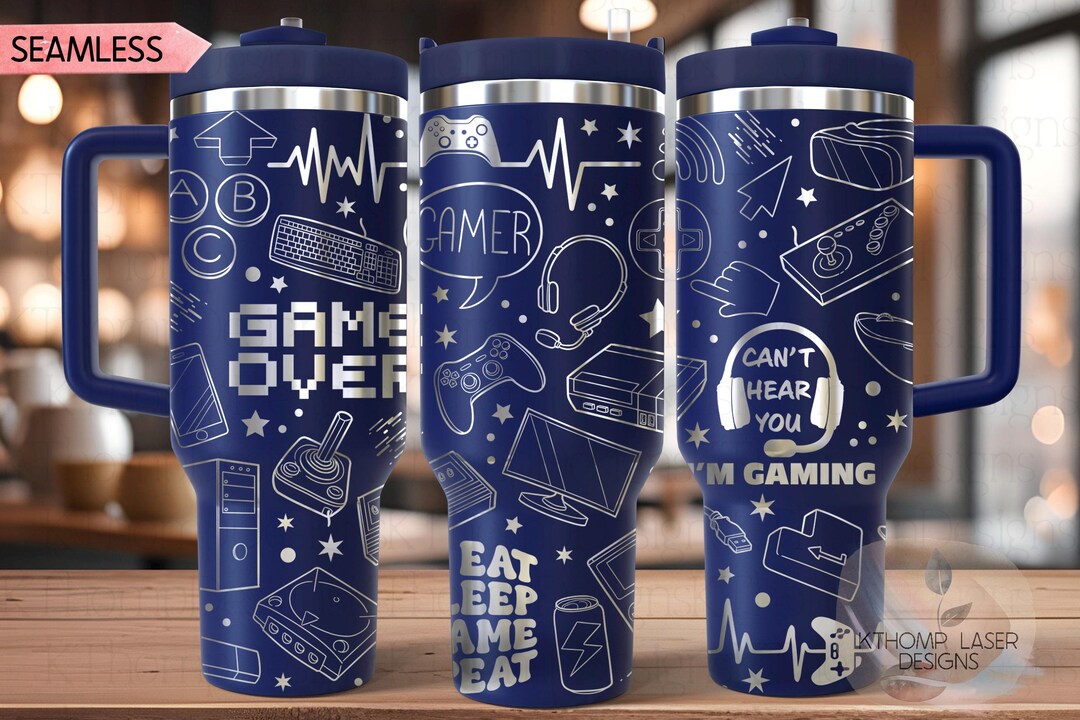 Gamer Video Game Laser SVG Wrap for 30oz and 40oz Handled Tumblers - Etsy