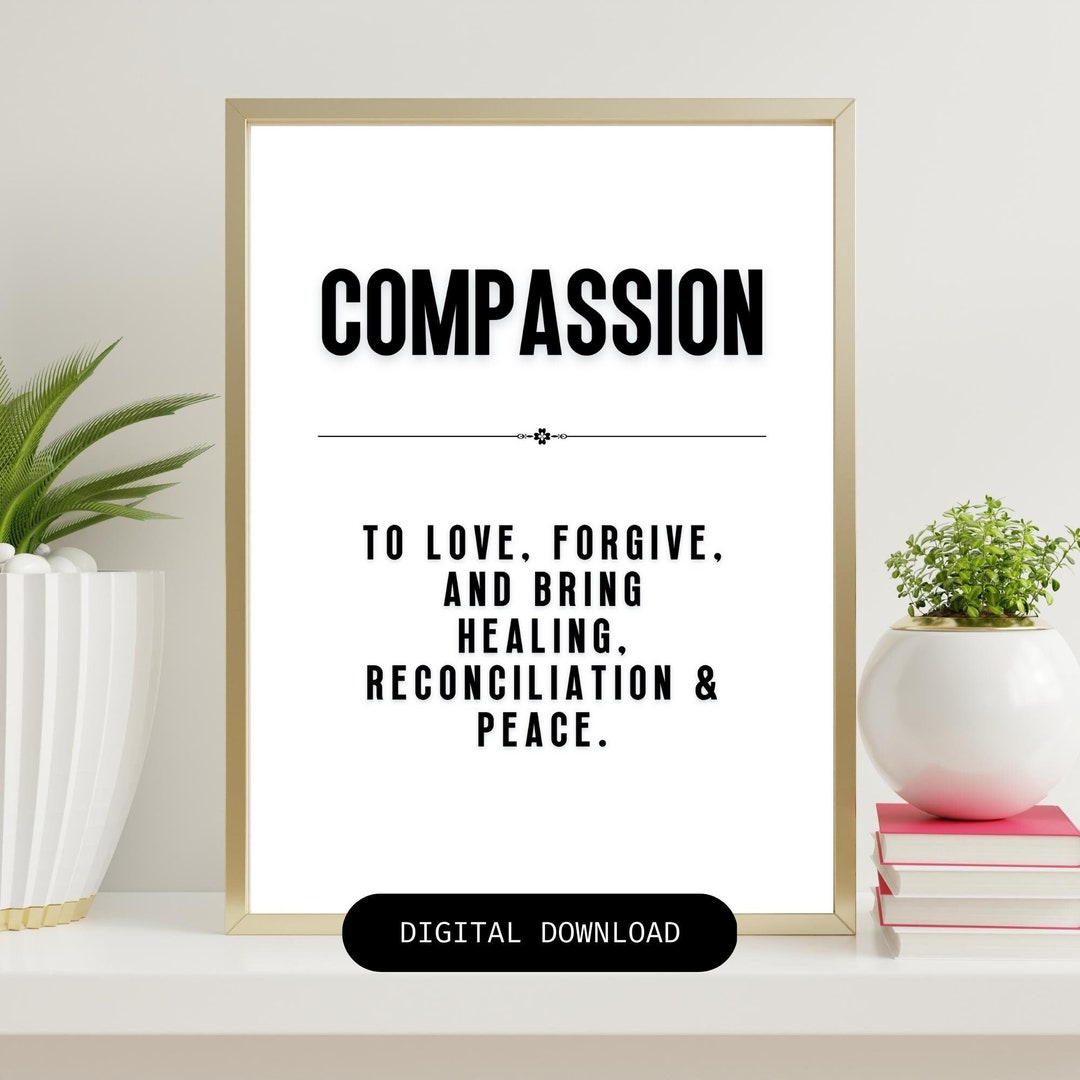 Compassion Definition Printable Wall Art Home and Office Decor ...