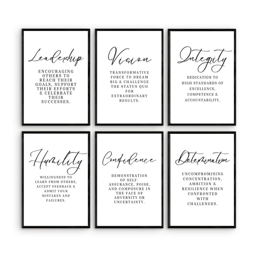 Leadership Vision Integrity Humility Confidence Determination ...