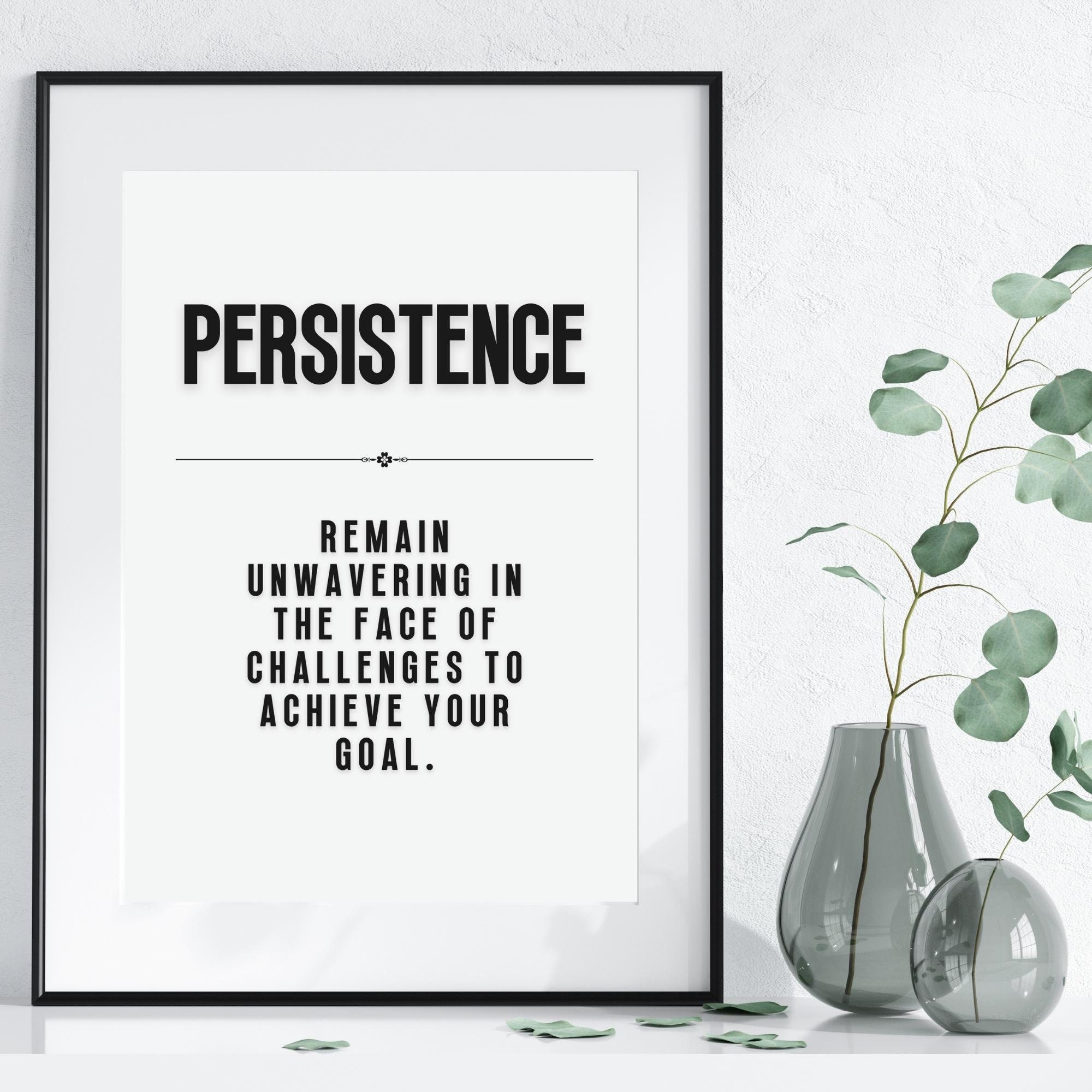 Persistence Sacrifice Success Printable Wall Art, Motivation ...