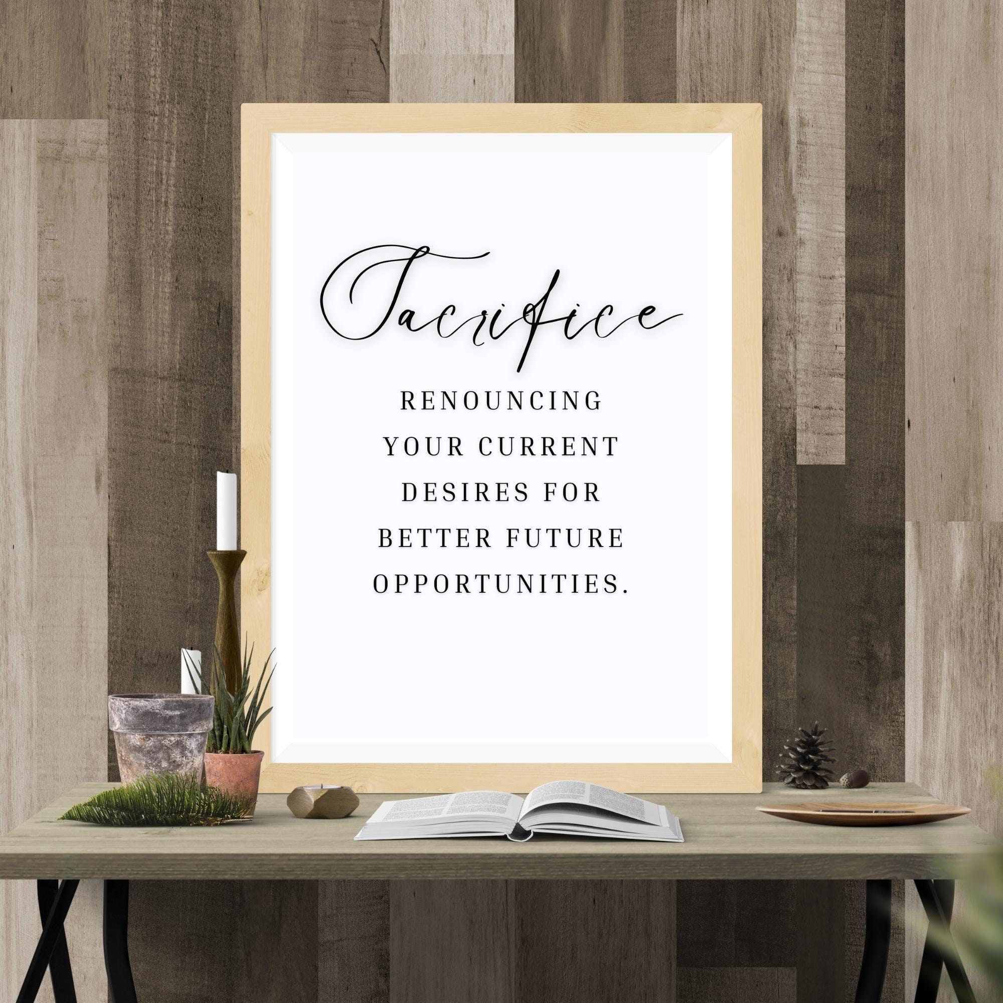 Sacrifice Definition Printable Wall Art, Inspirational Home Decor for ...