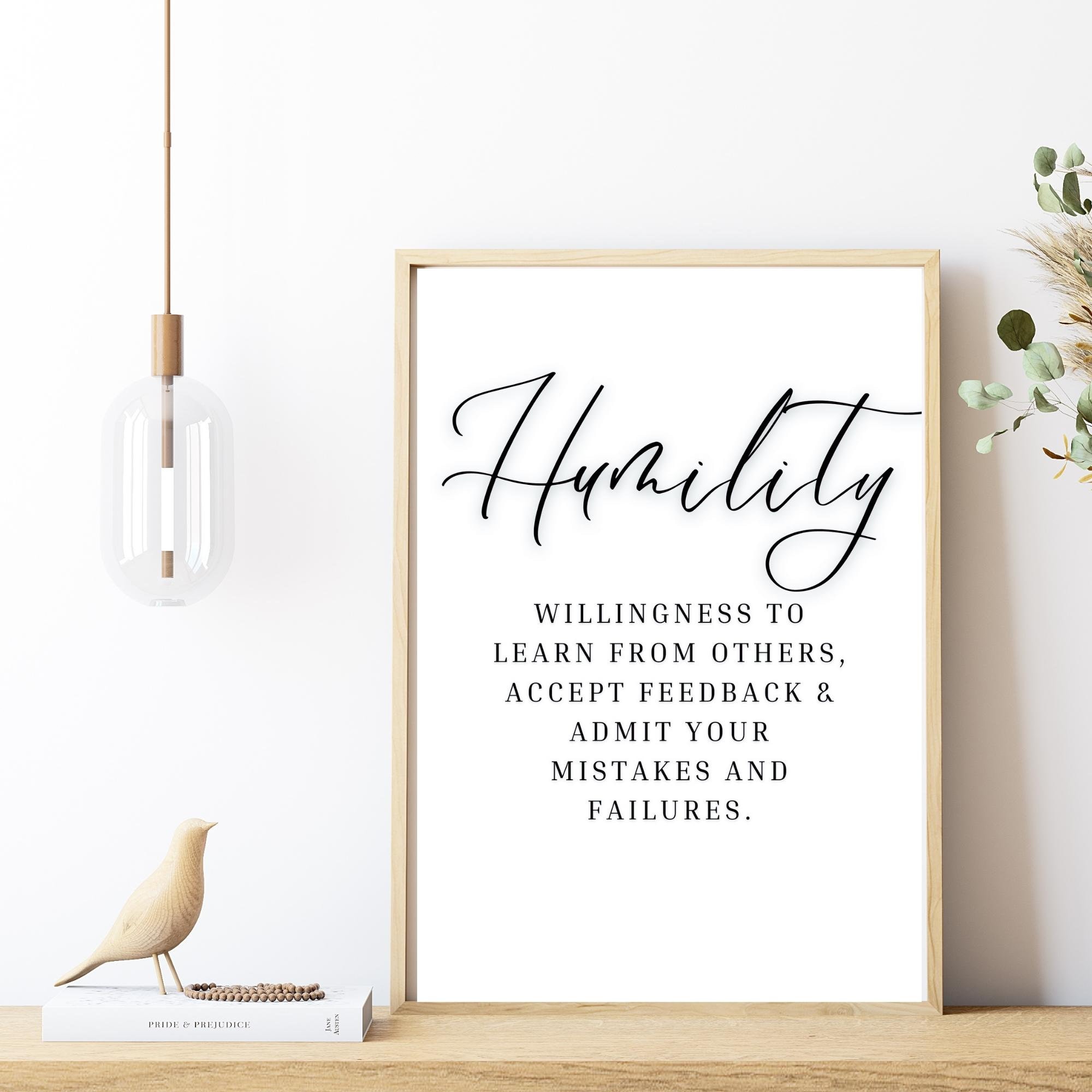 Humility Definition Printable Wall Art, Home and Office Decor ...