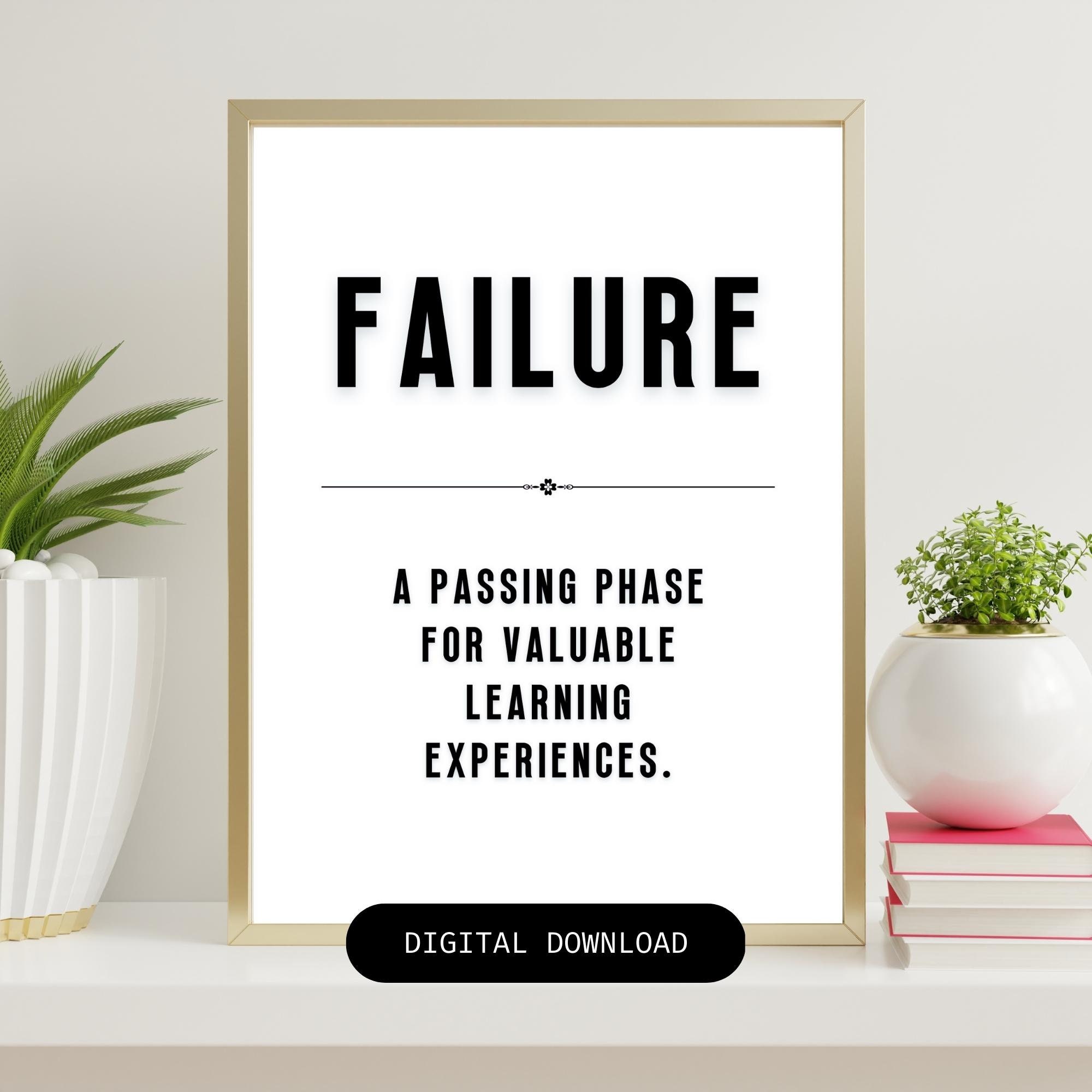 Execute Failure Success Printable Wall Art, Motivation Office ...