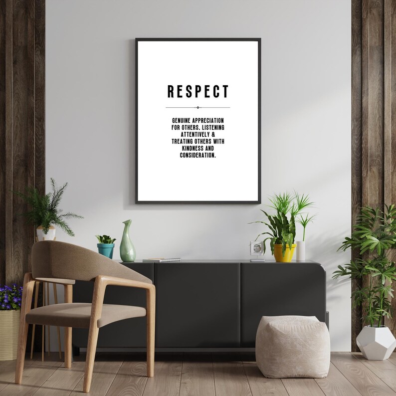 Respect Definition Printable Wall Decor Home Office Decor ...