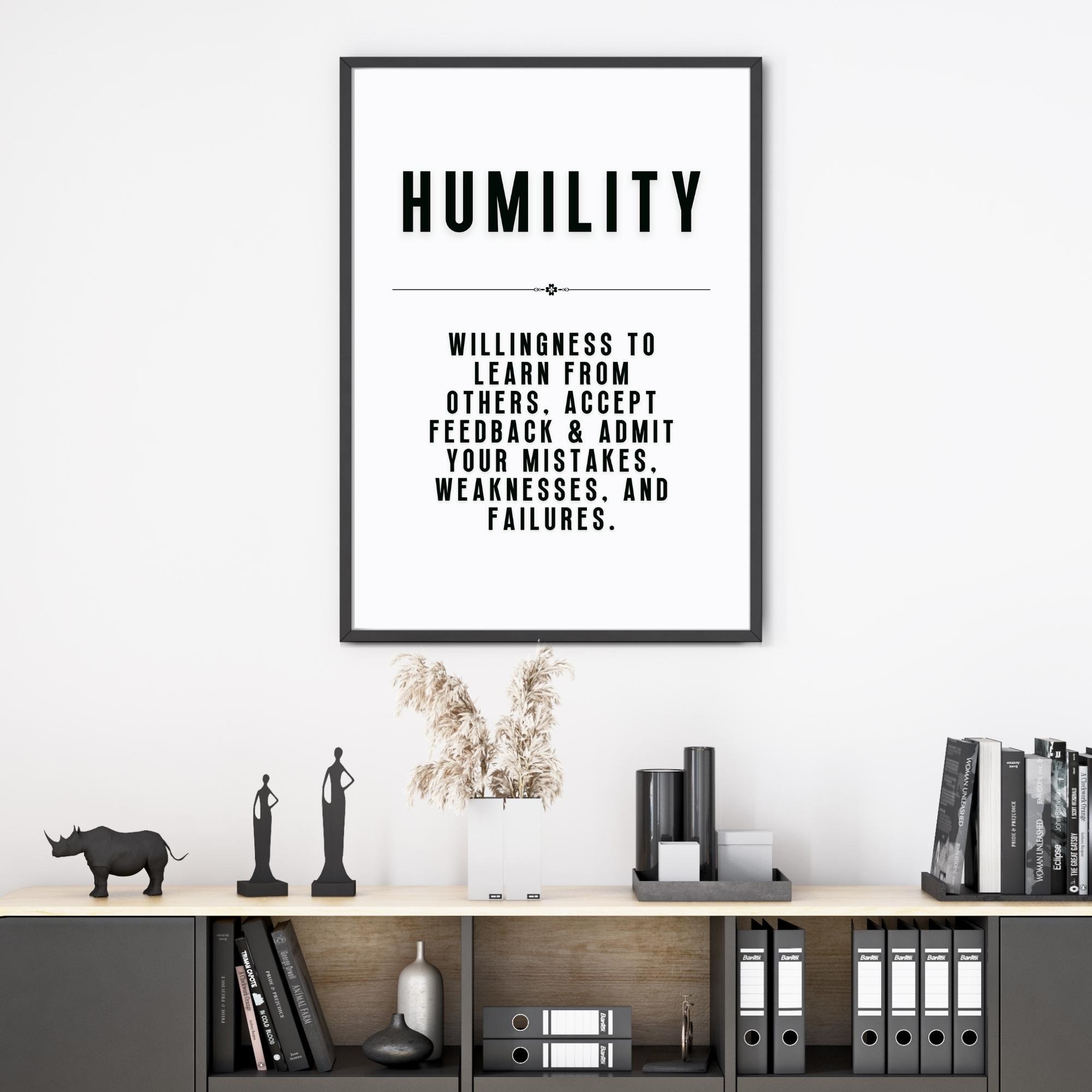 Humility Definition Printable Wall Art Home and Office Decor - Etsy