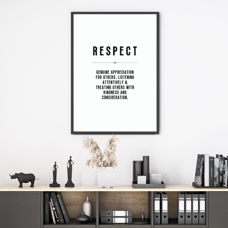 Respect Definition Printable Wall Decor Home Office Decor ...