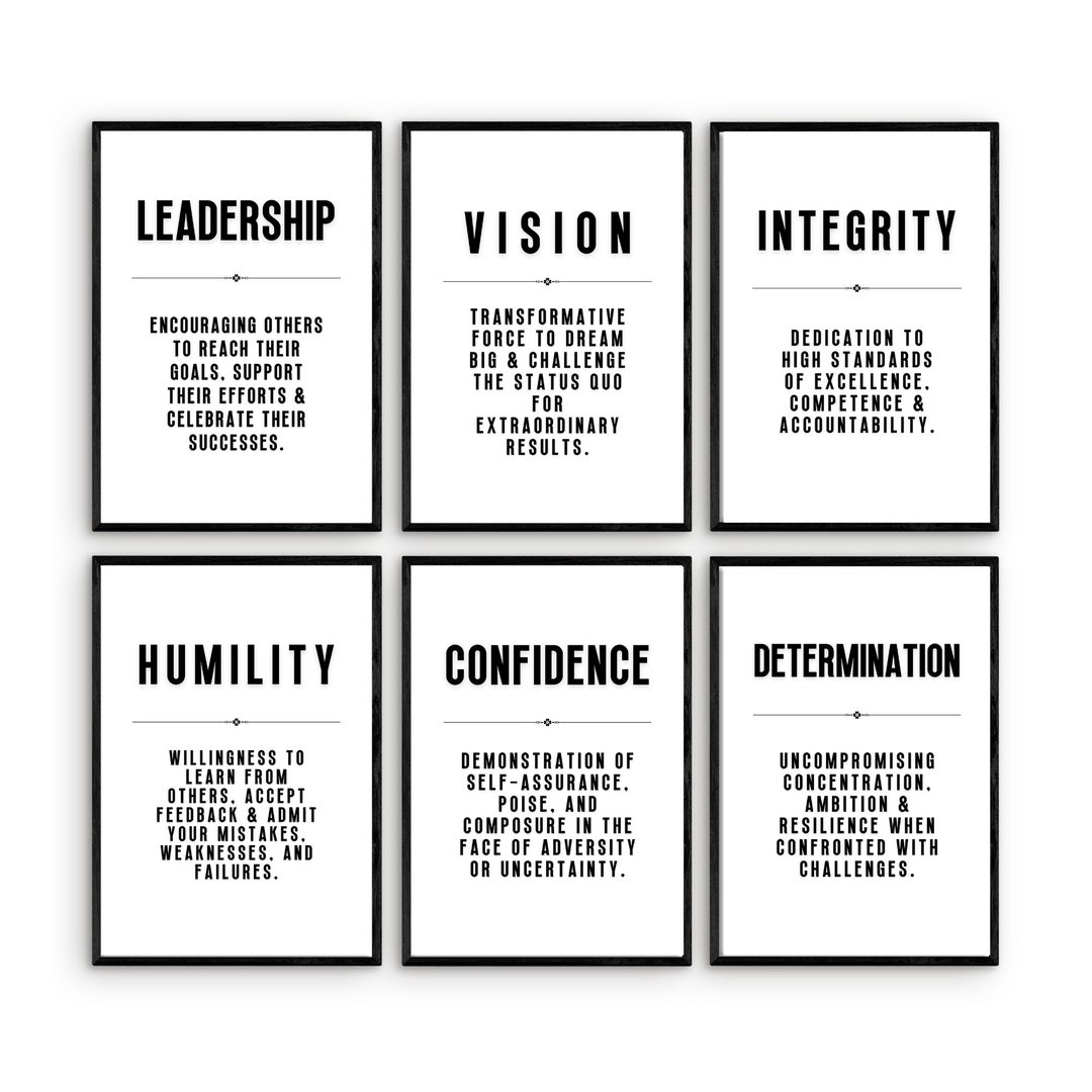 Leadership Vision Integrity Humility Confidence Determination ...