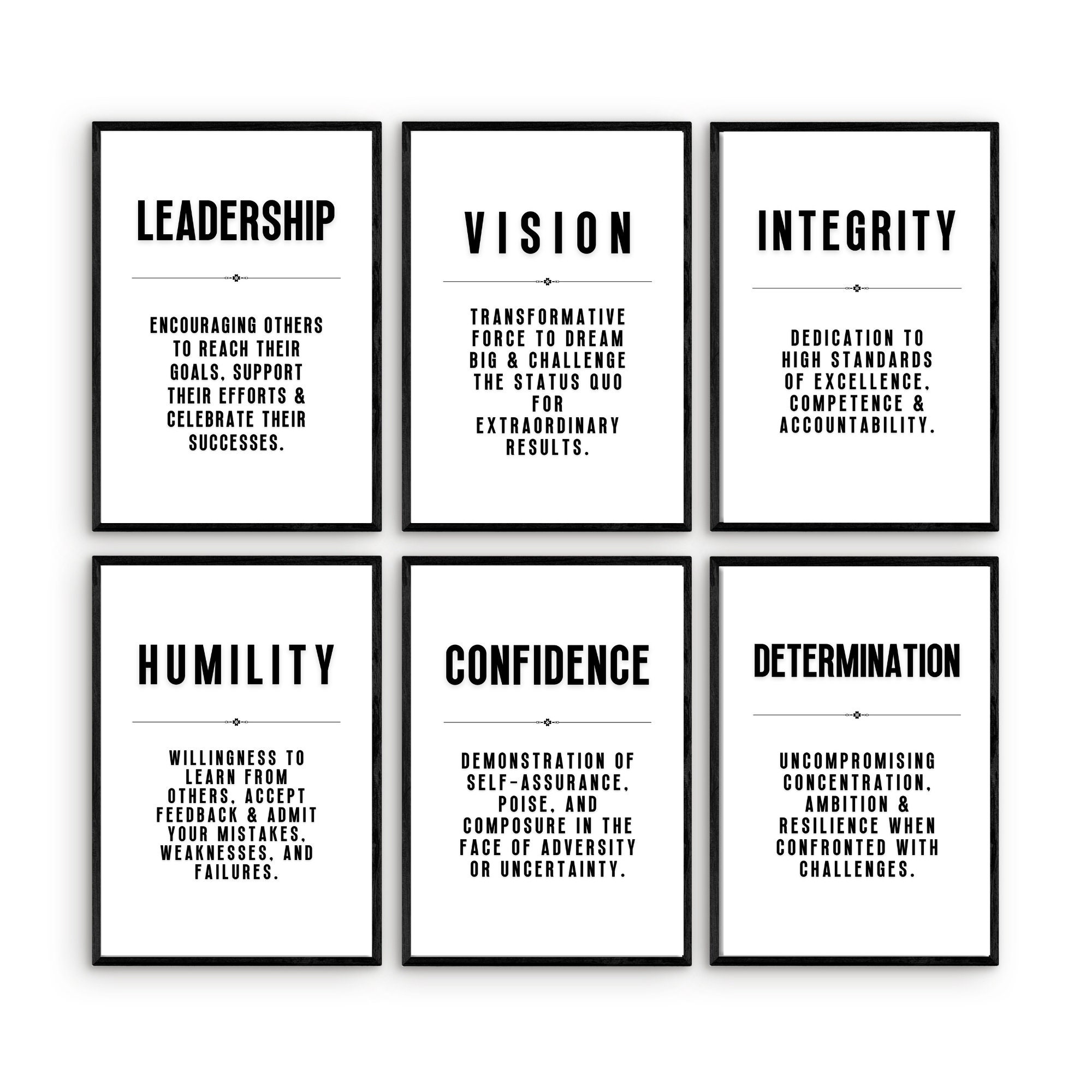Leadership Vision Integrity Humility Confidence Determination ...