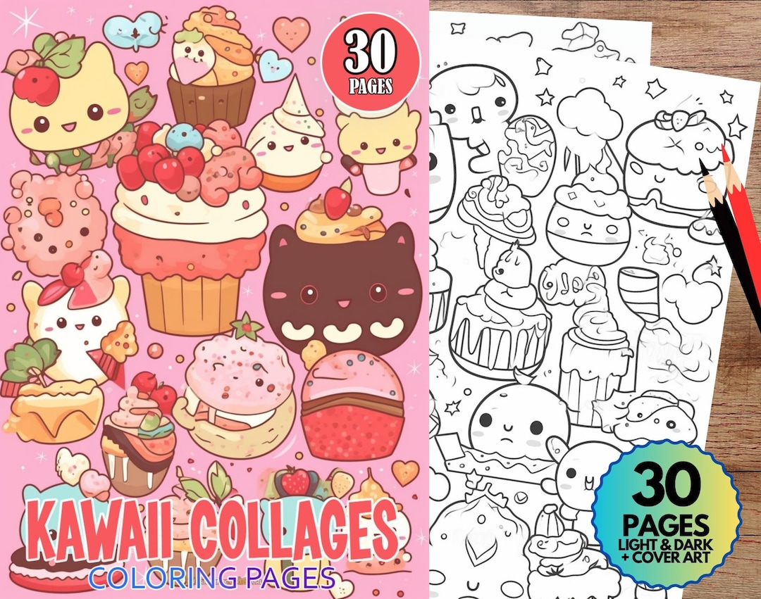 Kawaii Cute Coloring Pages 30 Pack Instant PDF Download - Etsy