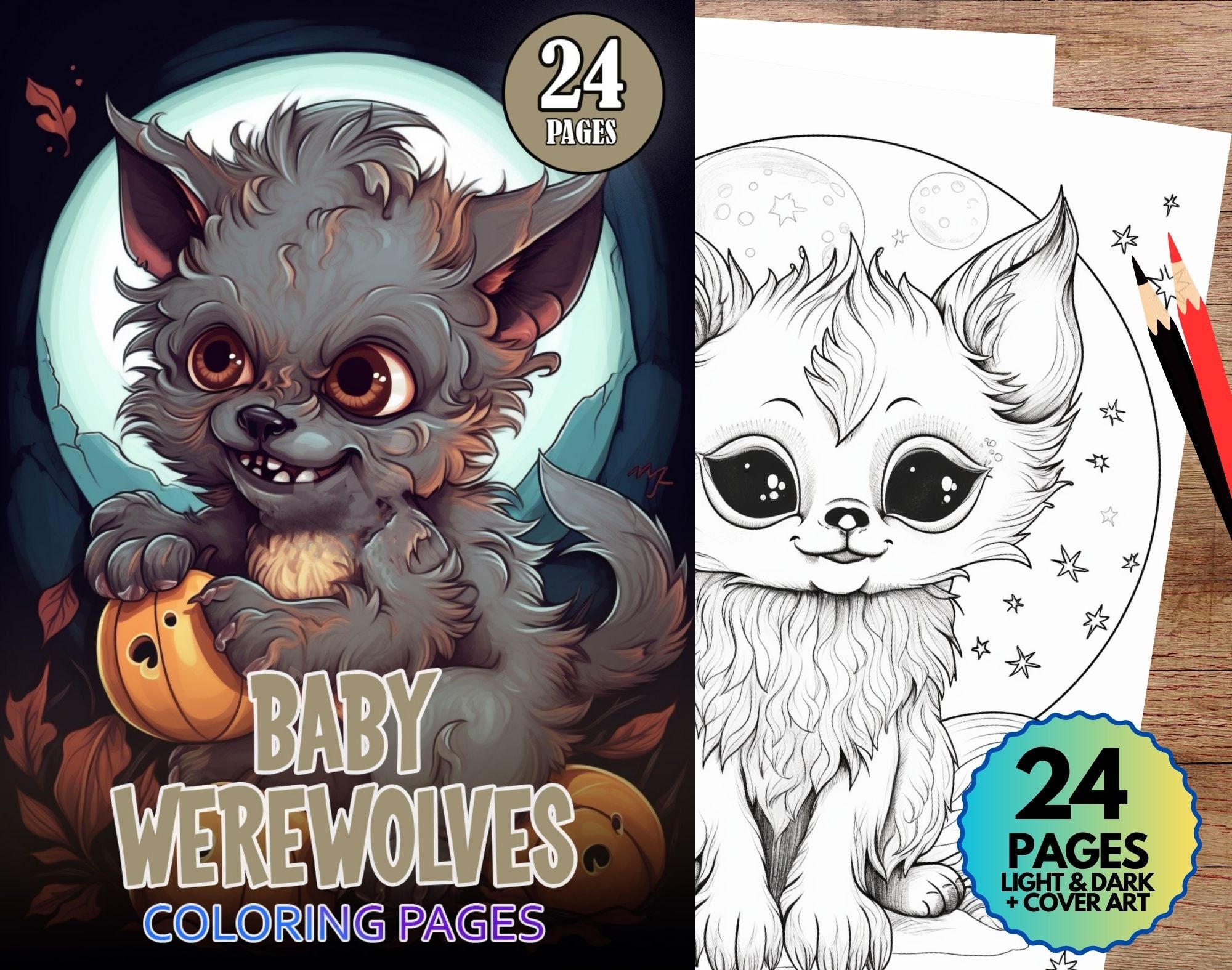 Cute Werewolf Coloring Pages