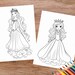 30 Cute Princess Coloring Pages, Kids Coloring Book, Instant PDF ...