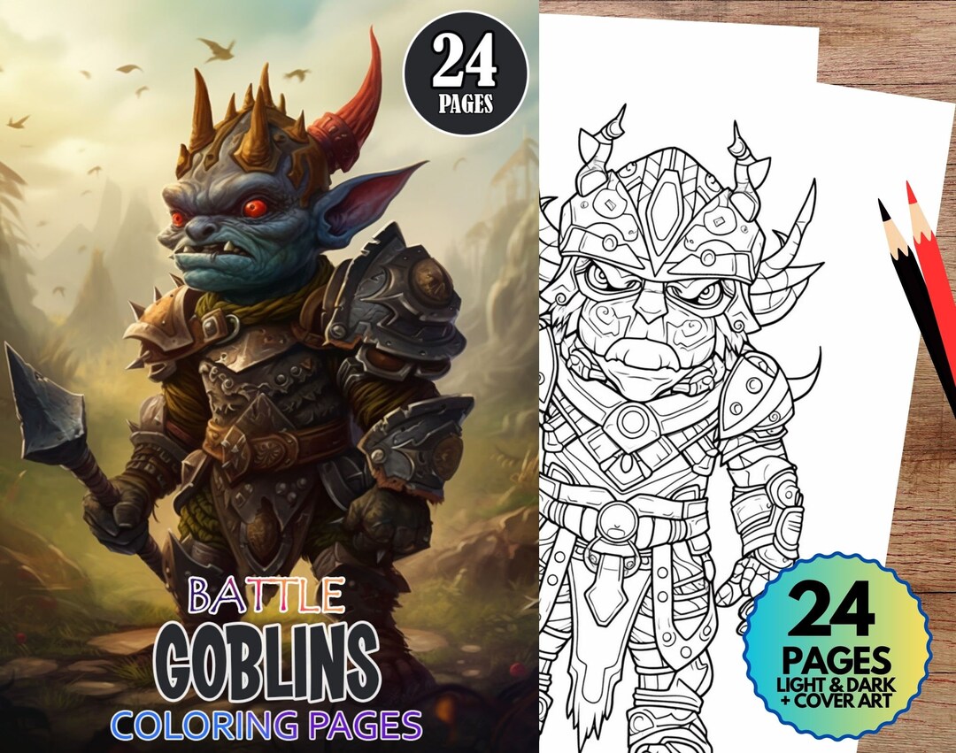 Mandala Goblins Malbuch, 24 Seiten, sofortiger PDF Download, Spaß zum ...