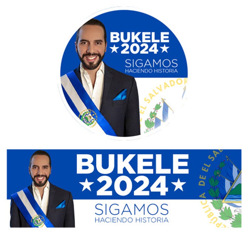 Nayib Bukele Sticker Set 2024 Reelection El Salvador - Etsy