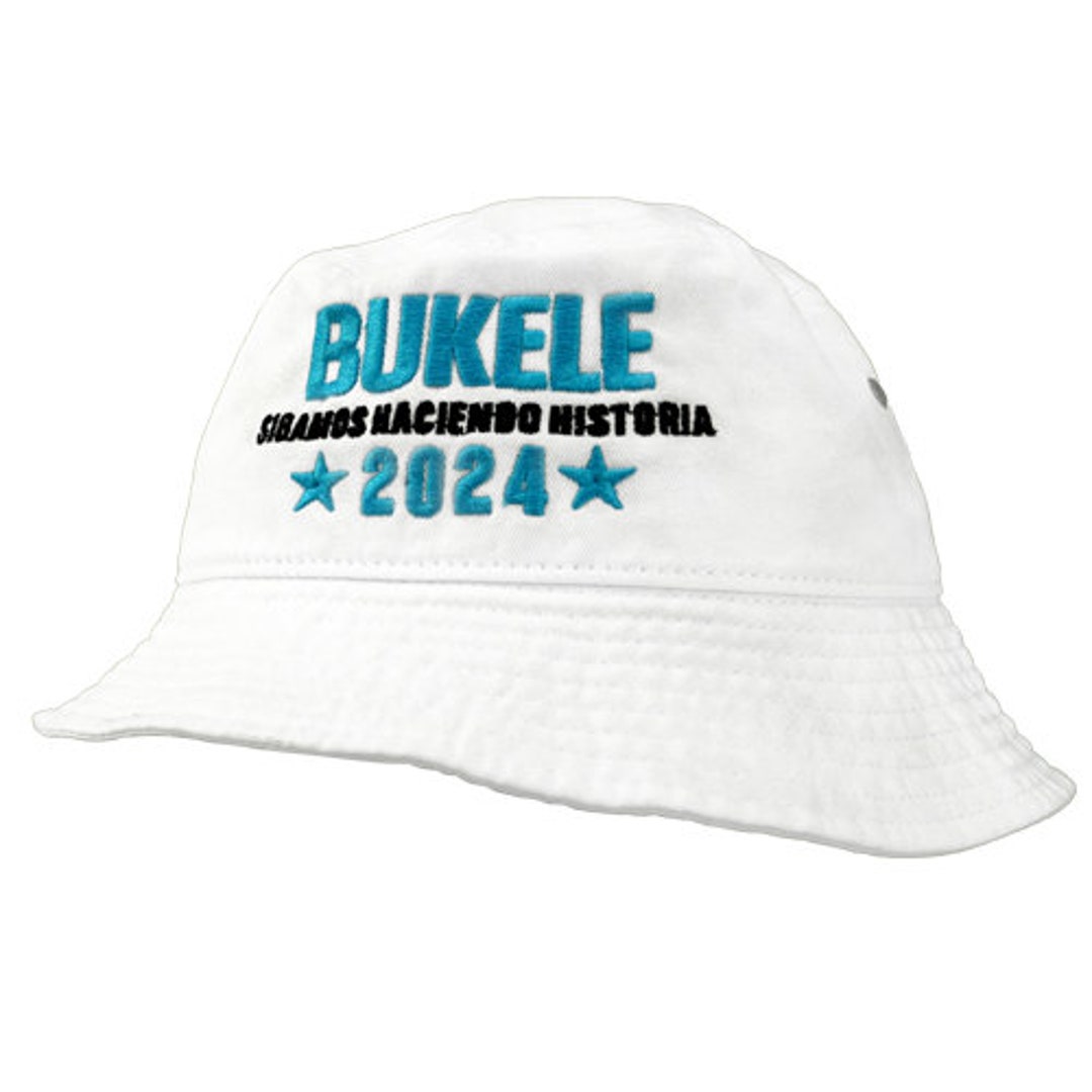 Nayib Bukele 2024 Embroidery White Bucket Hat-unisex - Etsy