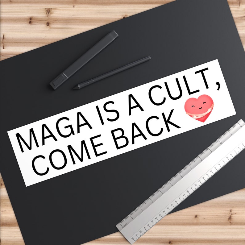 MAGA is A Cult Come Back Bumper Sticker, MAGA Cult Car Decal, Pro ...