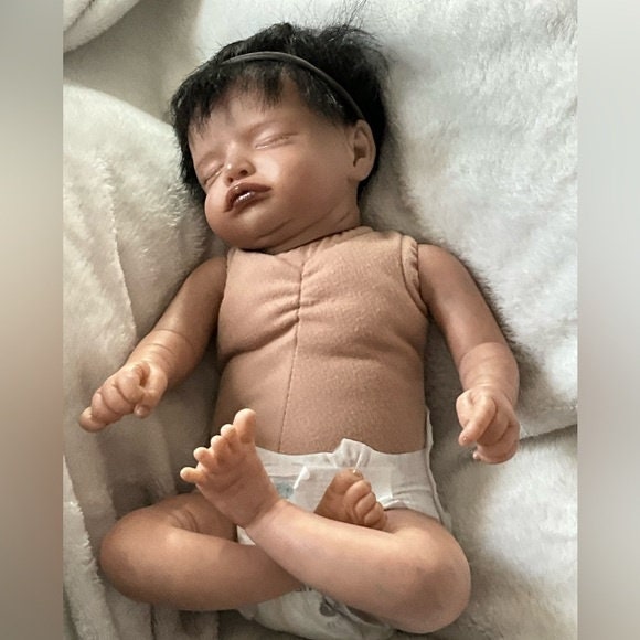 NEW Handmade Hyper Realistic Preemie Newborn Sleeping Reborn Doll With ...