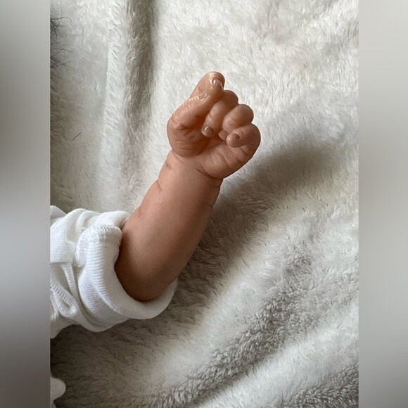NEW Handmade Hyper Realistic Preemie Newborn Sleeping Reborn Doll With ...