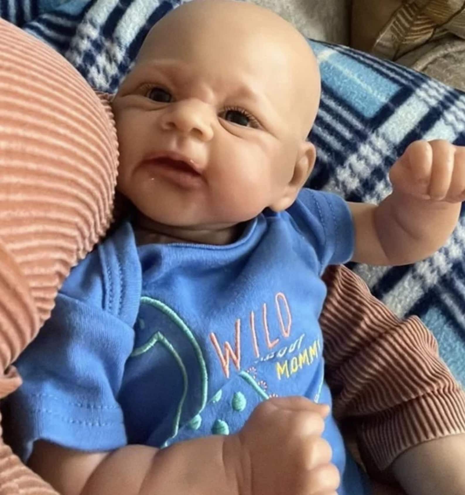 Blue Eyed Handmade Bald Reborn Realistic Newborn Baby Doll W/ Nuk ...