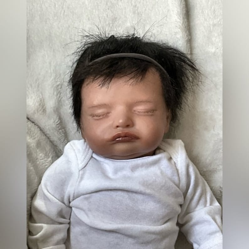 NEW Handmade Hyper Realistic Preemie Newborn Sleeping Reborn Doll With ...