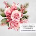 Christmas Flower Clipart, Clip Art for Commercial Use, Christmas PNG ...