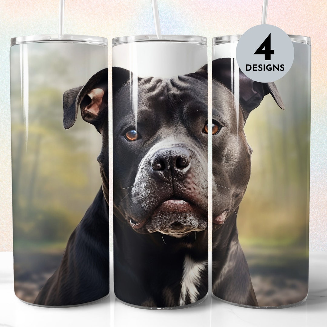 Staffordshire Bull Terrier Tumbler Wraps, 20oz Skinny Tumbler ...