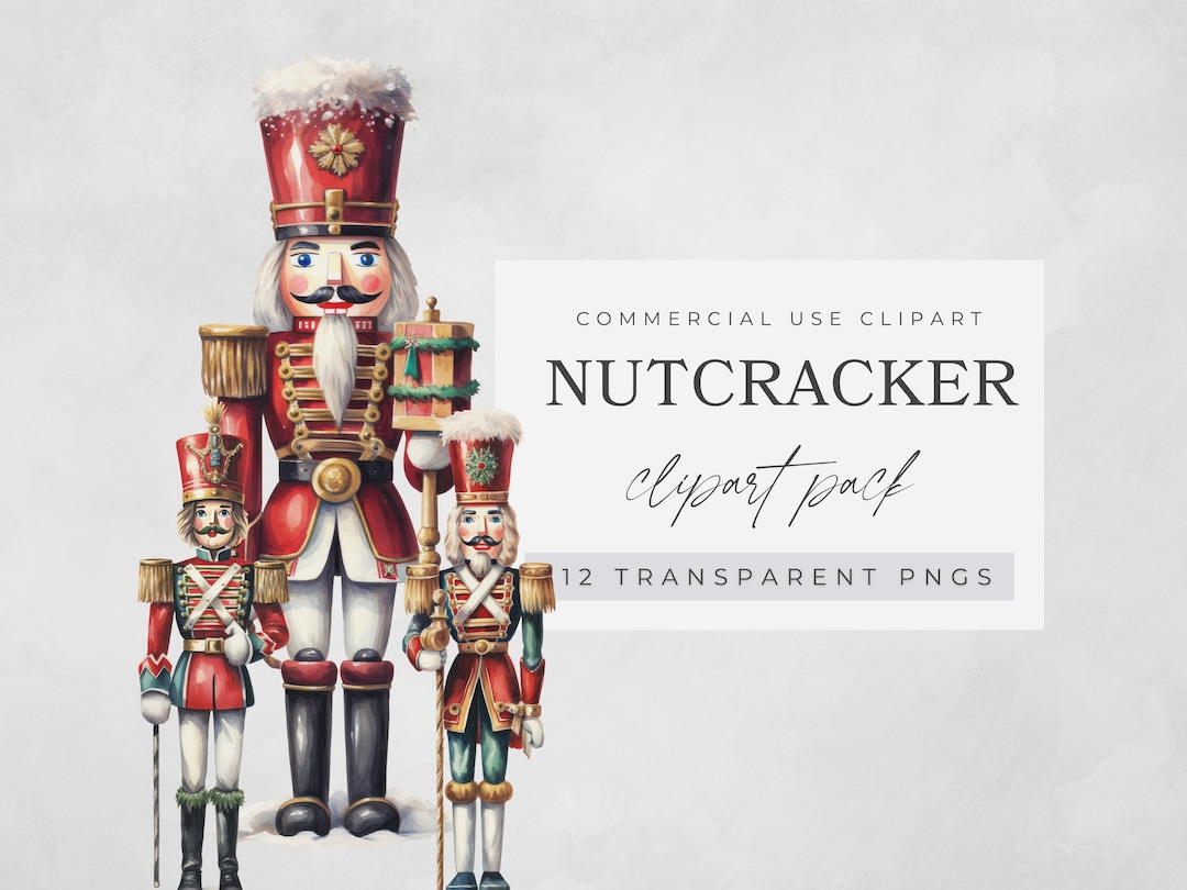 Nutcracker Clipart Pack, Clipart for Commercial Use, Christmas Clip Art ...