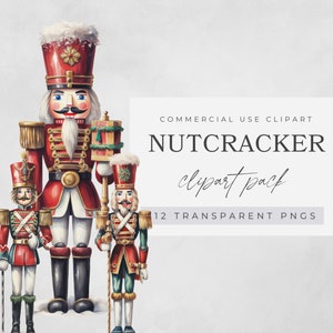 Nutcracker Clipart Pack, Clipart for Commercial Use, Christmas Clip Art ...