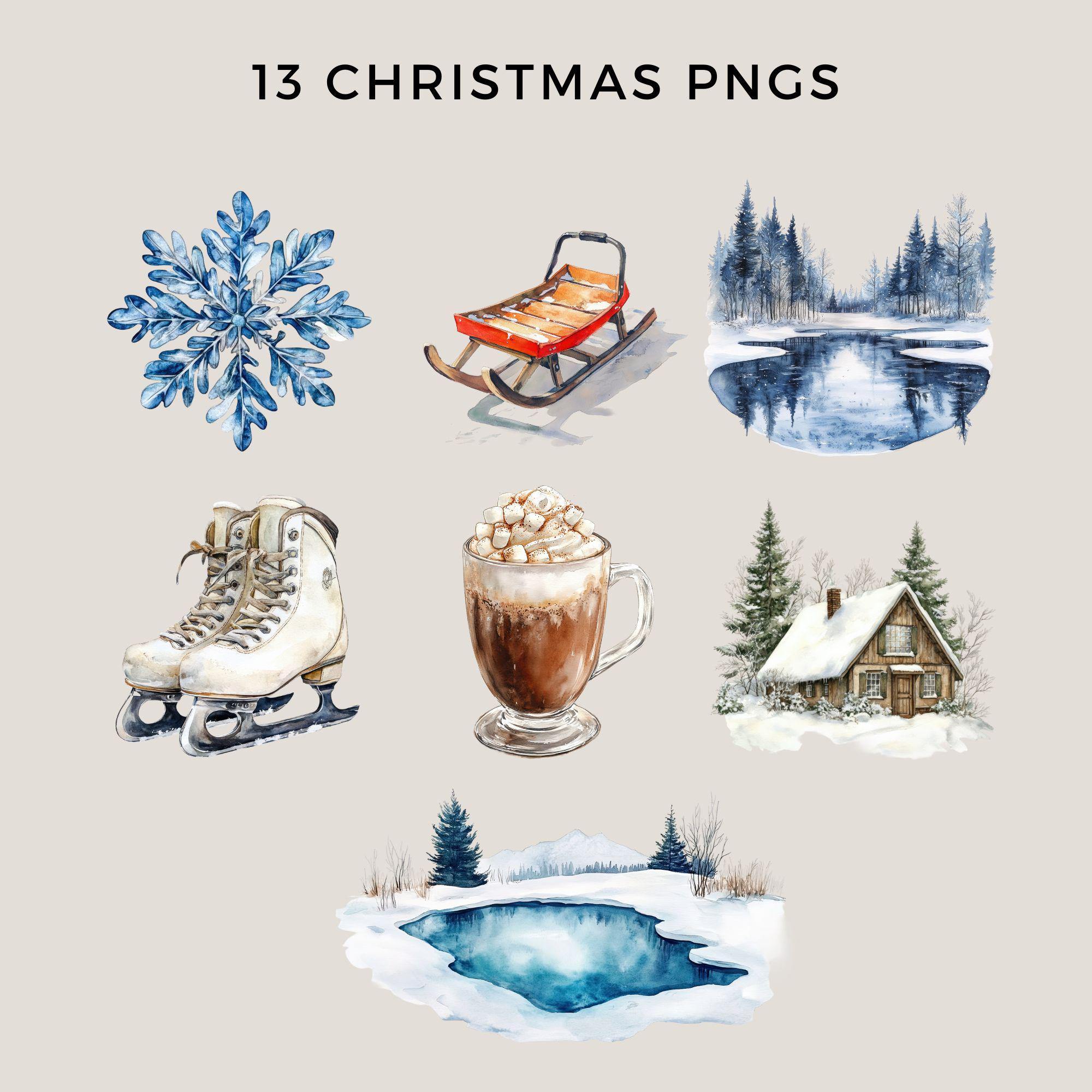 Winter Wonderland Clipart Pack, Clip Art for Commercial Use, Christmas ...