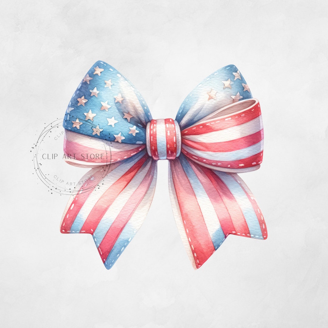 Patriotic Coquette Bow PNG: 4th of July Clip Art (digital Download) - Etsy