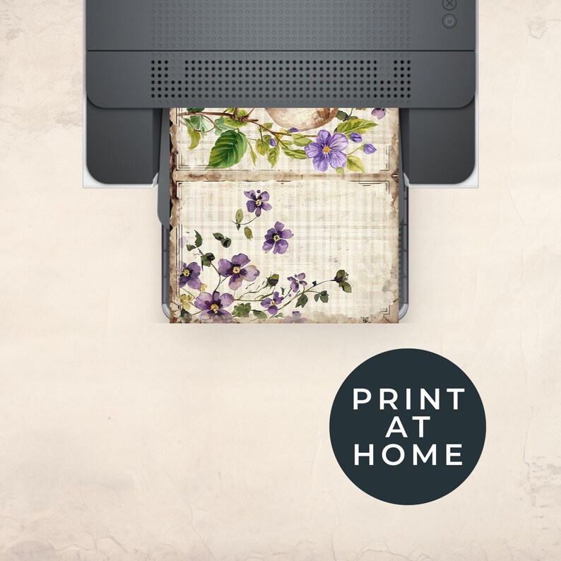Secret Garden Junk Journal Digital Paper, Birds JJ Kit, 6 Digital ...