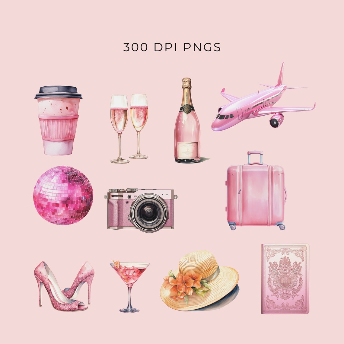 Girls Trip Clipart, Watercolor, Clipart for Commercial Use, Fashion ...