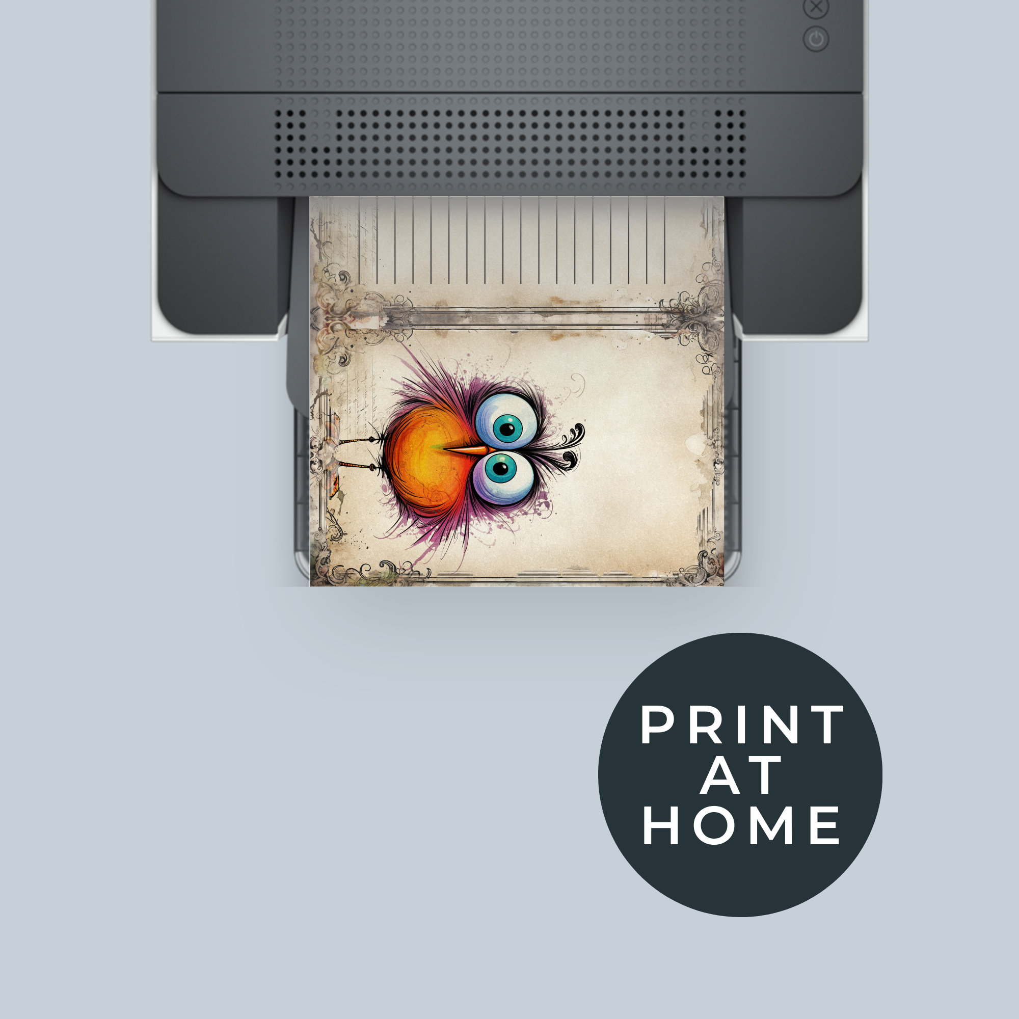 Quirky Birds Junk Journal Digital Paper, Funny Birds, 6 Digital Journal ...