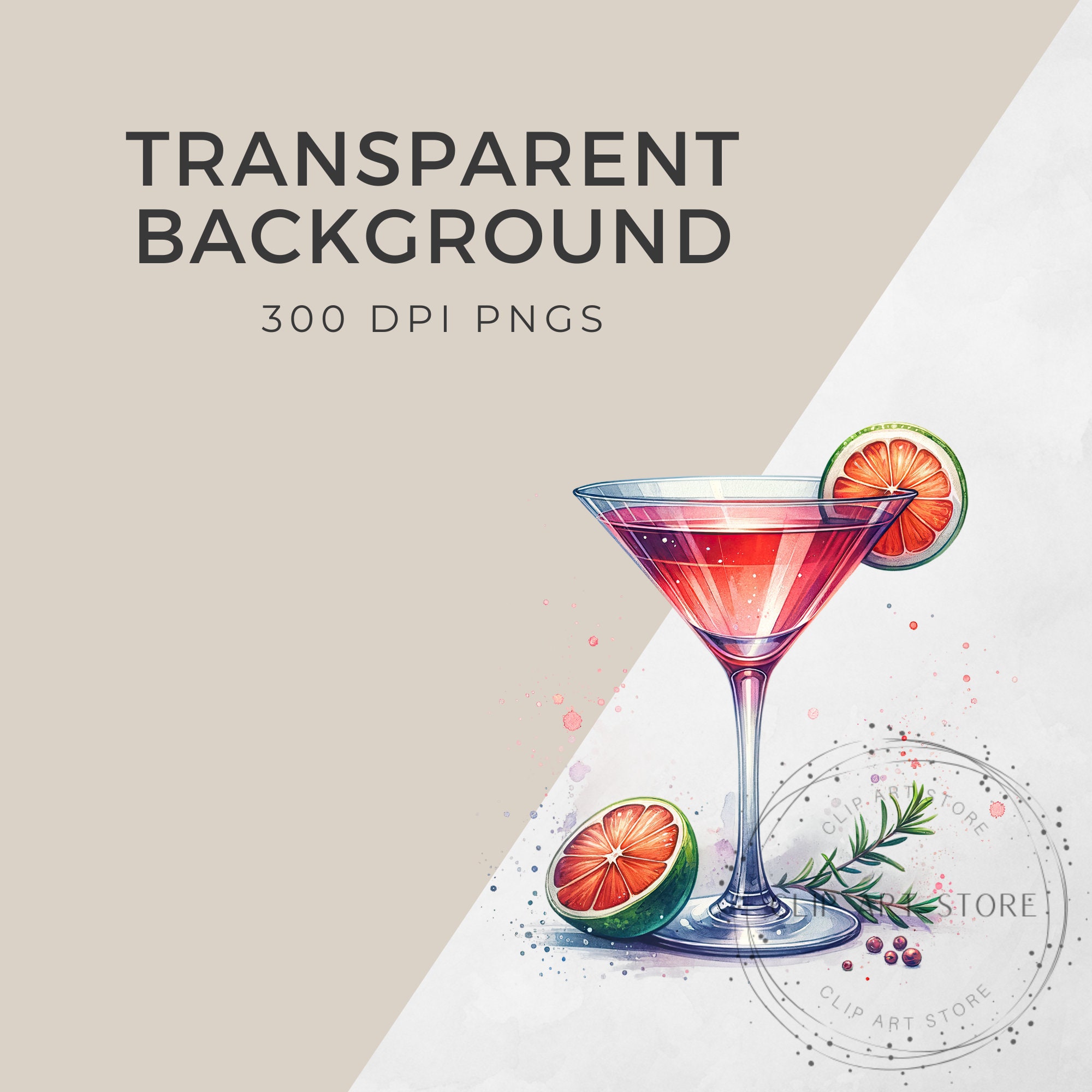 Cosmopolitan Cocktail Illustration PNG, Illustrative Designs, Custom ...