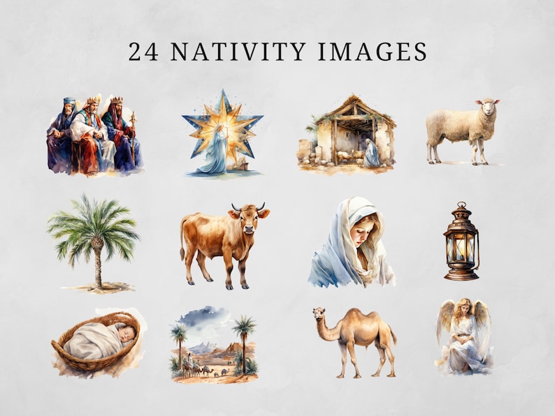 Christmas Nativity Clipart Pack, Clipart for Commercial Use ...