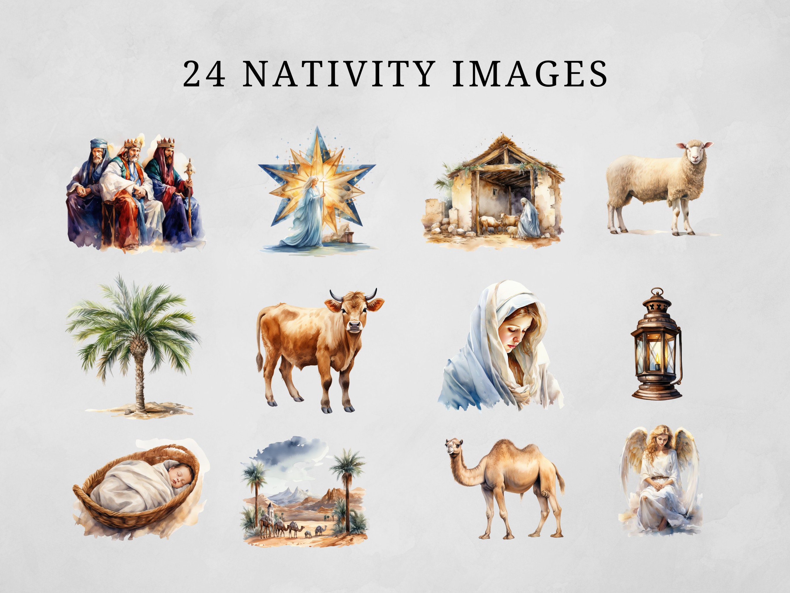 Christmas Nativity Clipart Pack, Clipart for Commercial Use ...