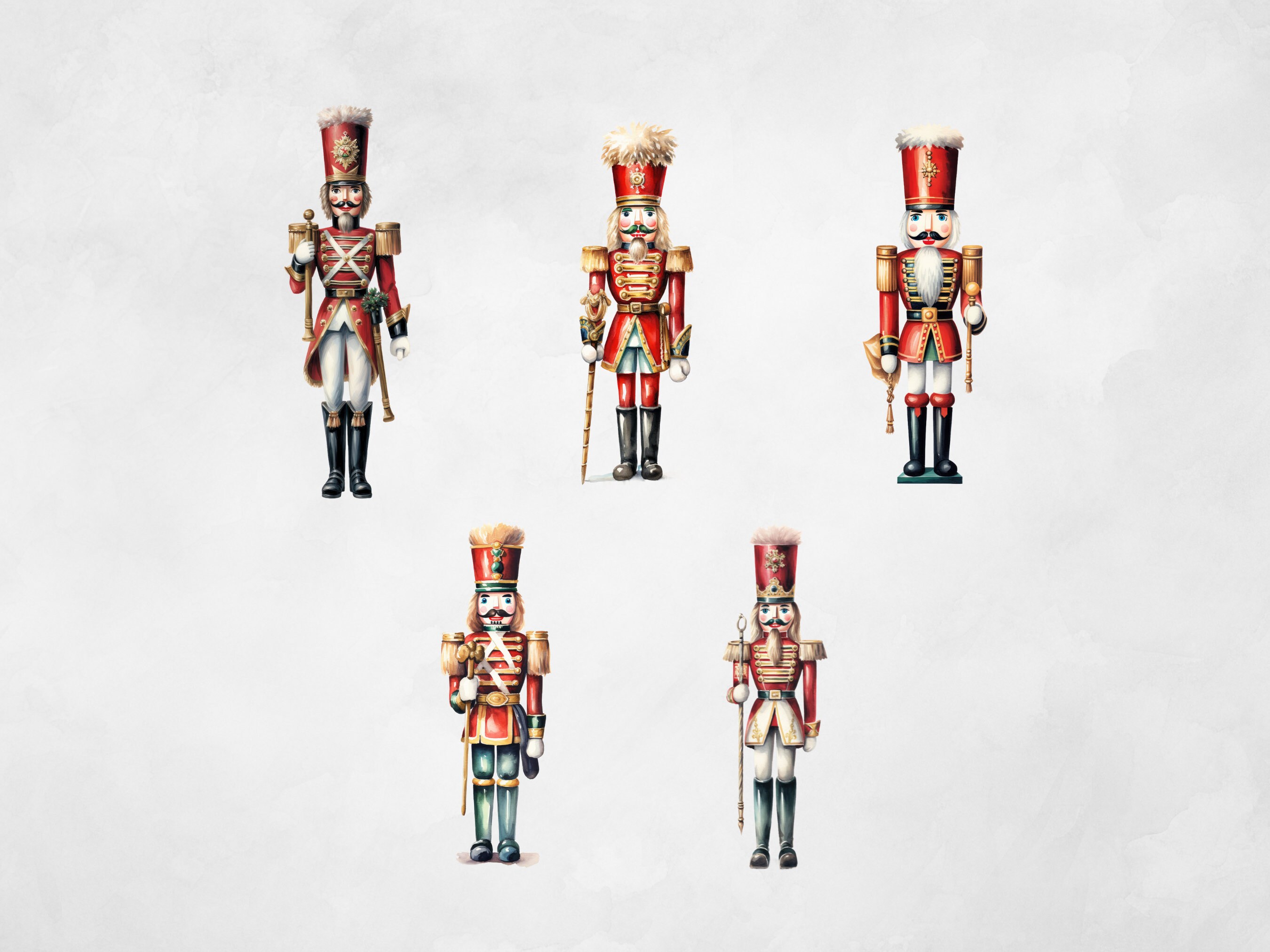 Nutcracker Clipart Pack, Clipart for Commercial Use, Christmas Clip Art ...