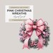 Pink Christmas Wreath Clipart Pack, Clipart for Commercial Use, Cute ...