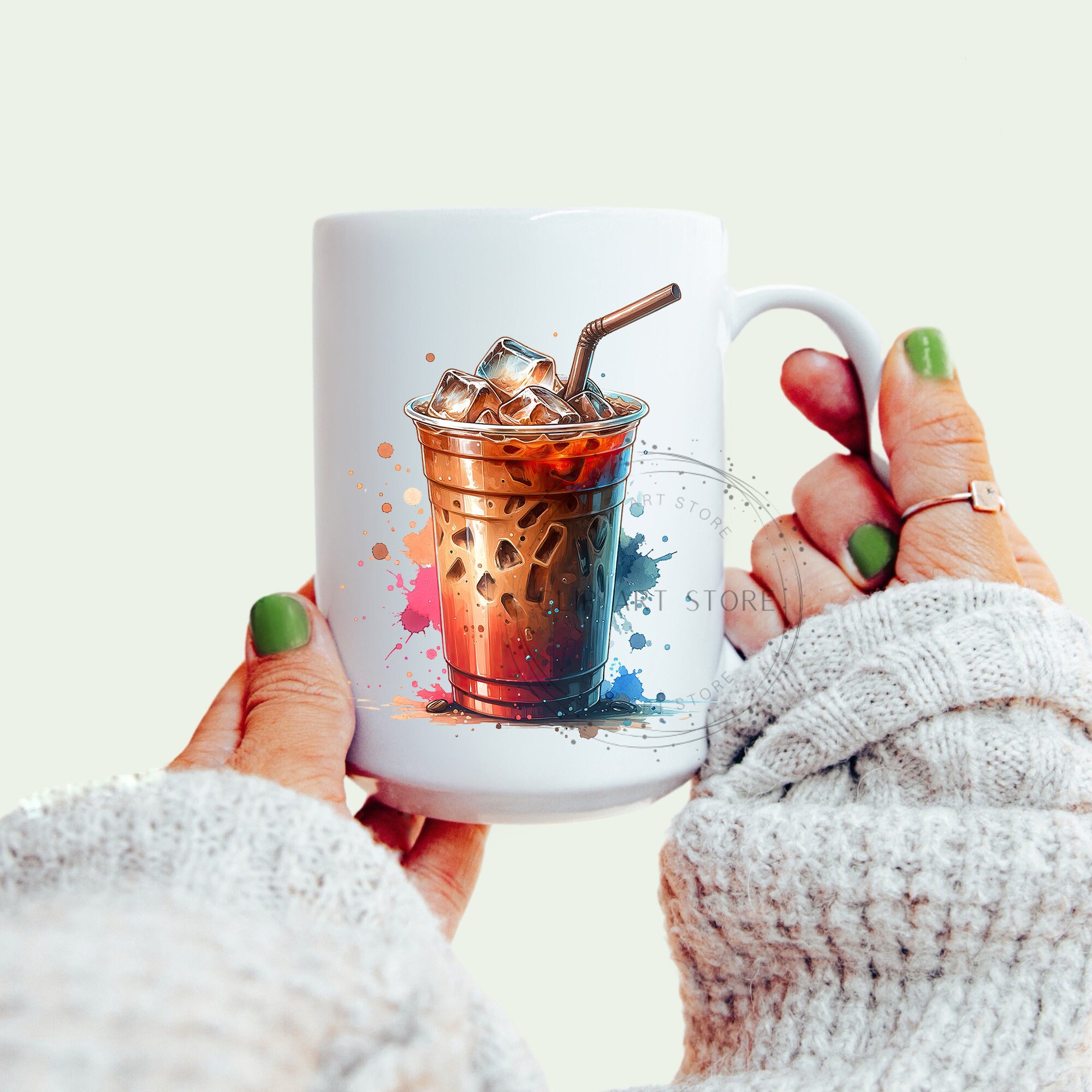 Iced Coffee Png, Sublimation Design, Coffee Addict Clipart, Coffee ...