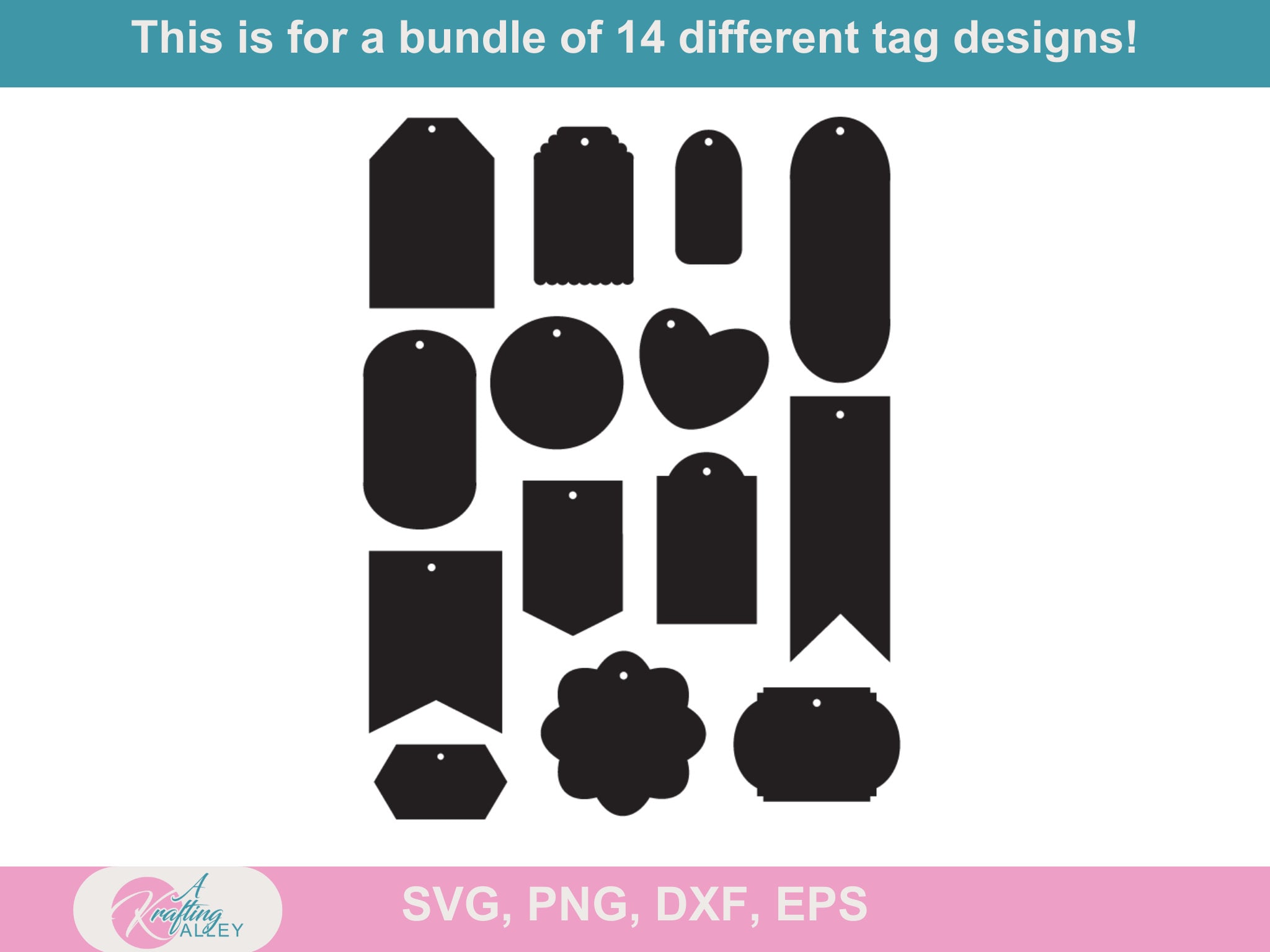 Basic Tag Bundle SVG File Various Shape Tags Digital File Tag - Etsy